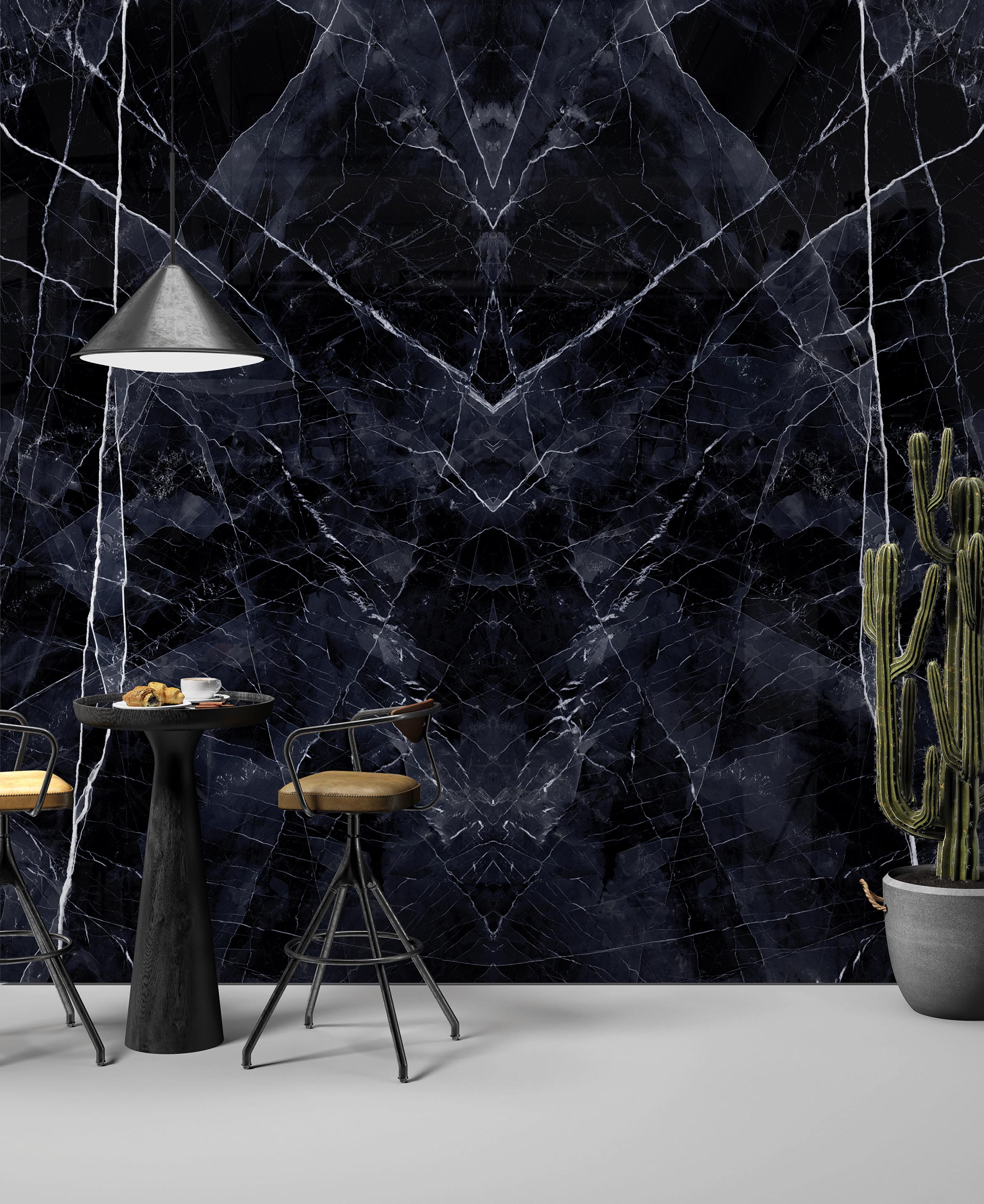 Black Calacatta Bookmatched - Polished is a black Italian porcelain tile.