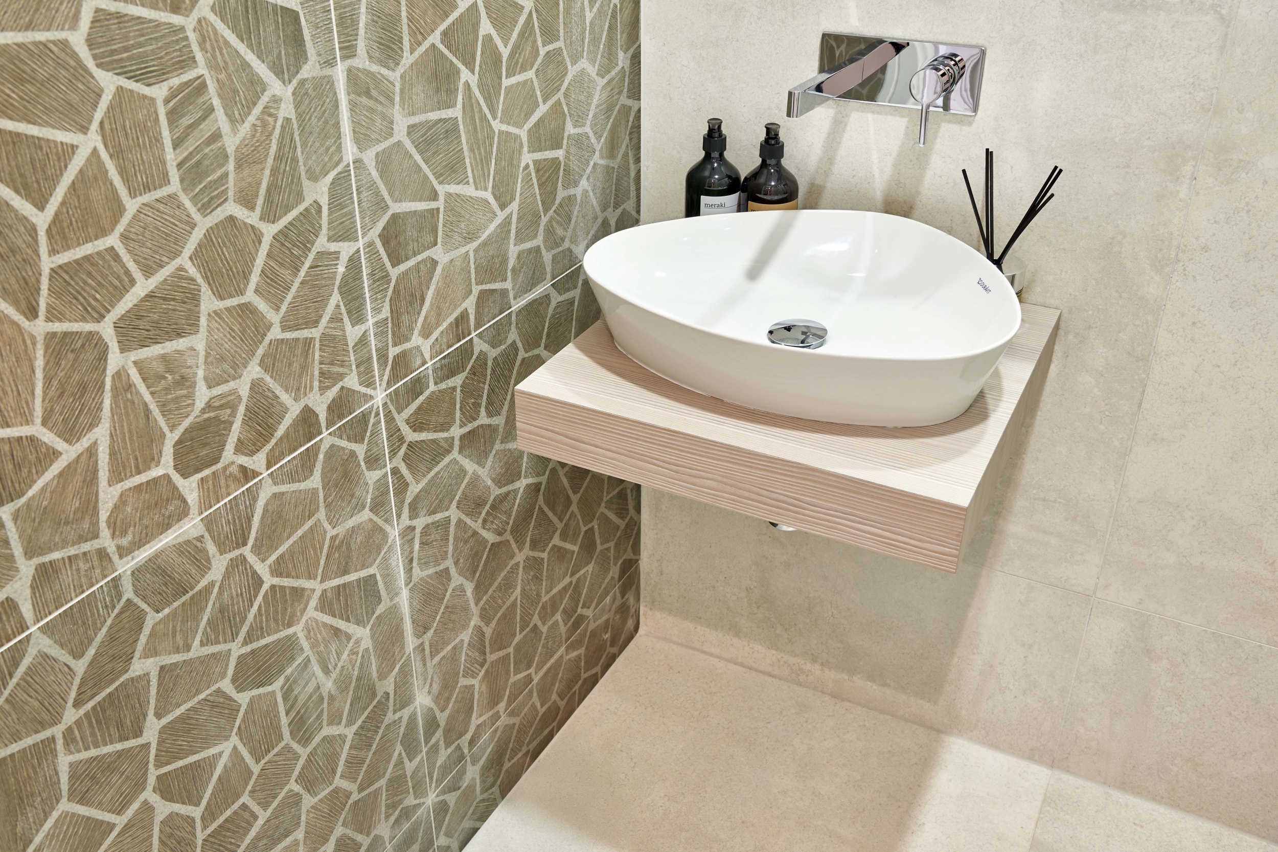 Lipari - Natural is a beige, white Italian porcelain tile.