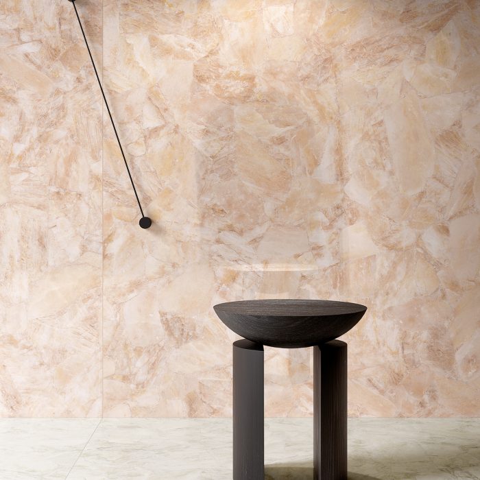 Crystal Quartz - Polished is a beige Italian porcelain tile.