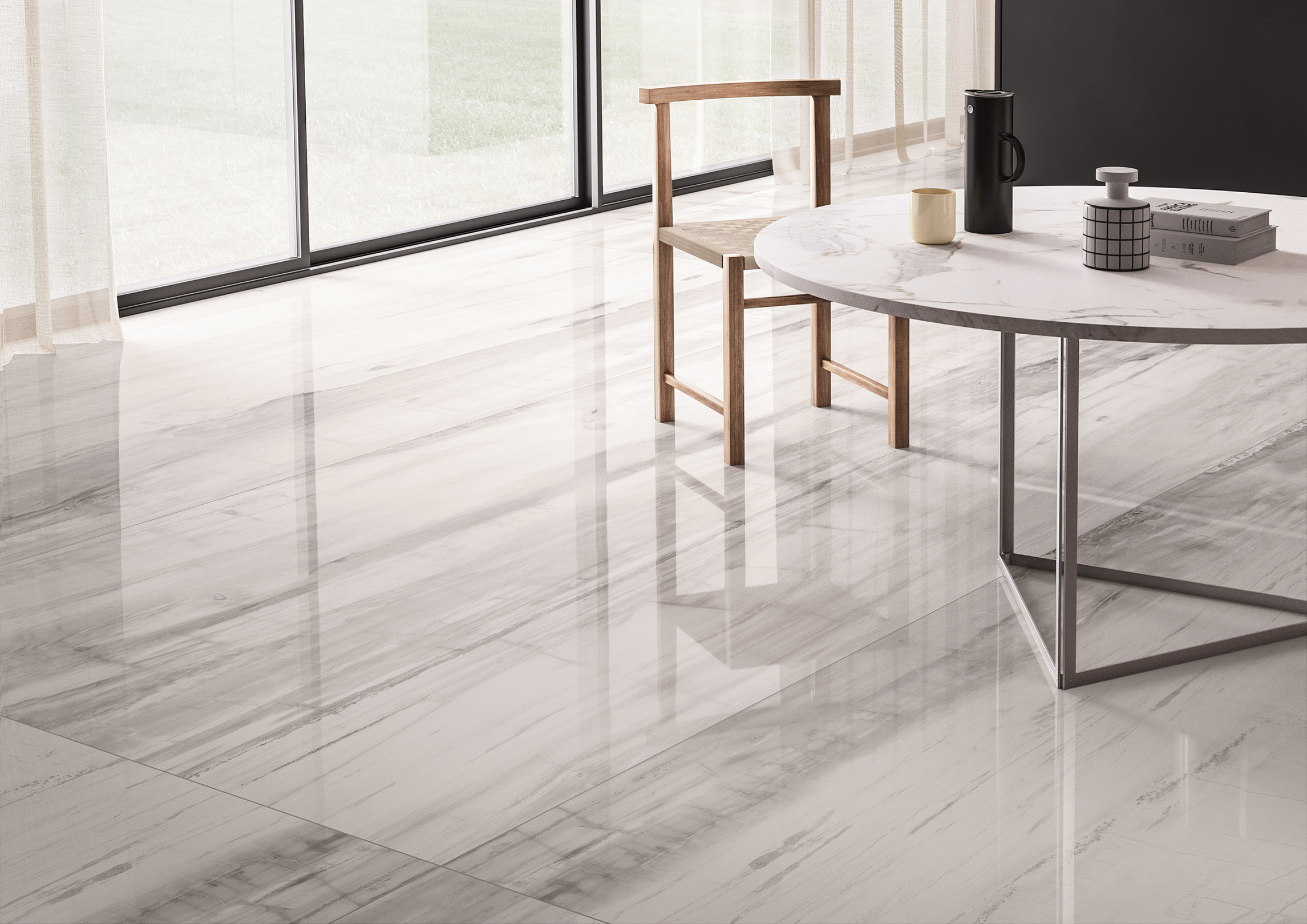 Introducing Royal Stone. A new marble-effect porcelain tile from Italy.