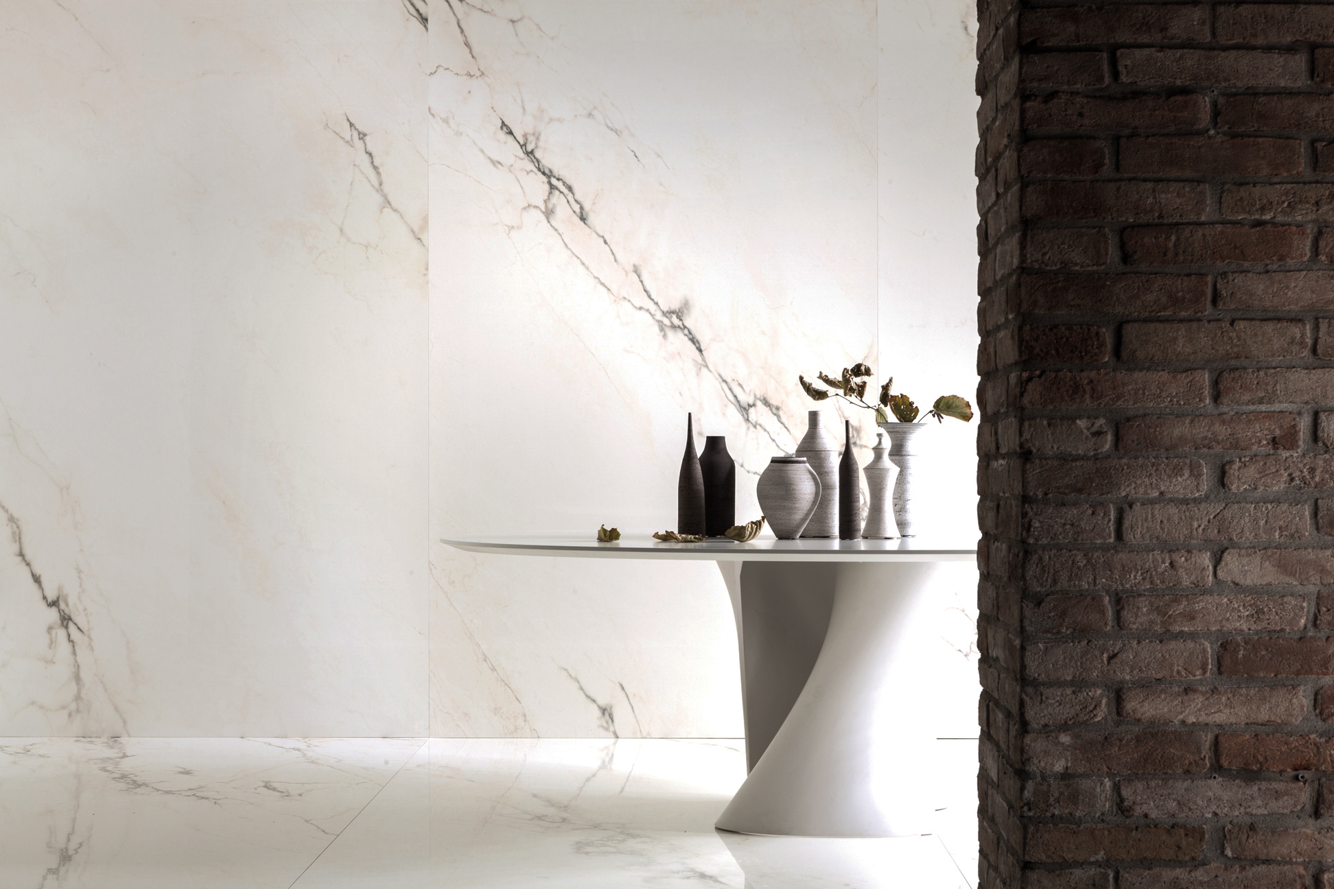 Introducing Stone Sense. A new marble-effect porcelain tile from Italy.