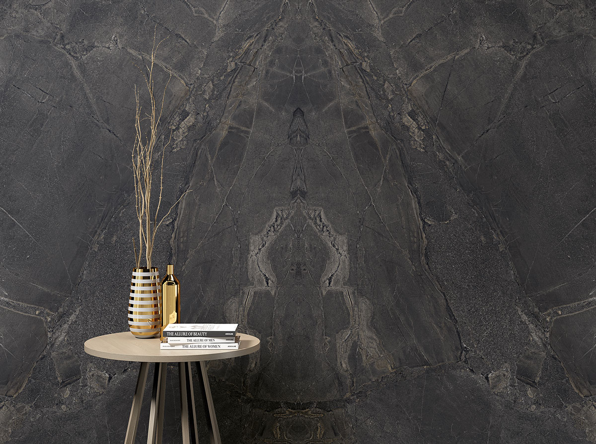 Introducing Bookmatch Bliss. A new marble-effect porcelain tile from Italy.