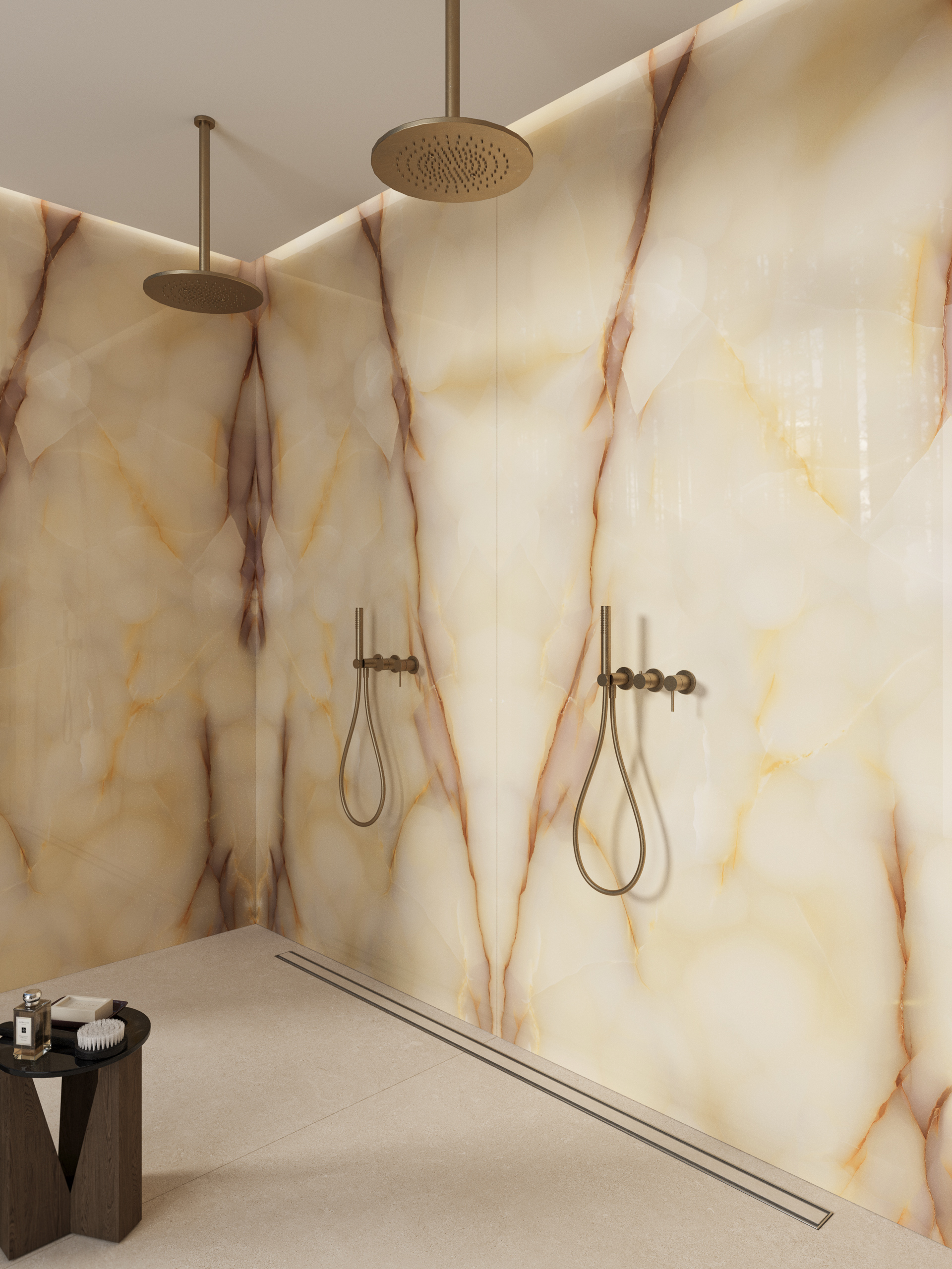 Introducing Bookmatch Bliss. A new marble-effect porcelain tile from Italy.