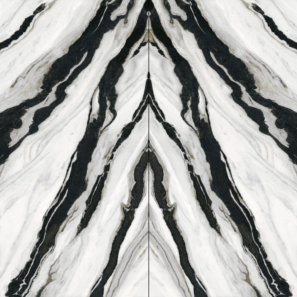 Panda Bookmatched – Polished marble-effect standard format porcelain ...