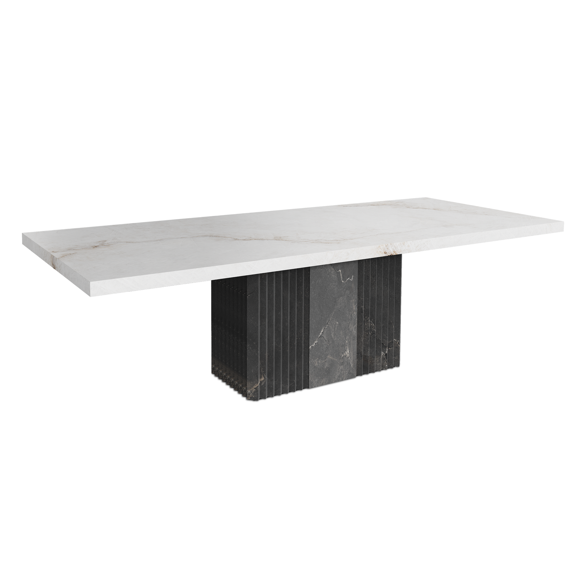Tavolo Origami dining table with greca decor in porcelain stoneware ...