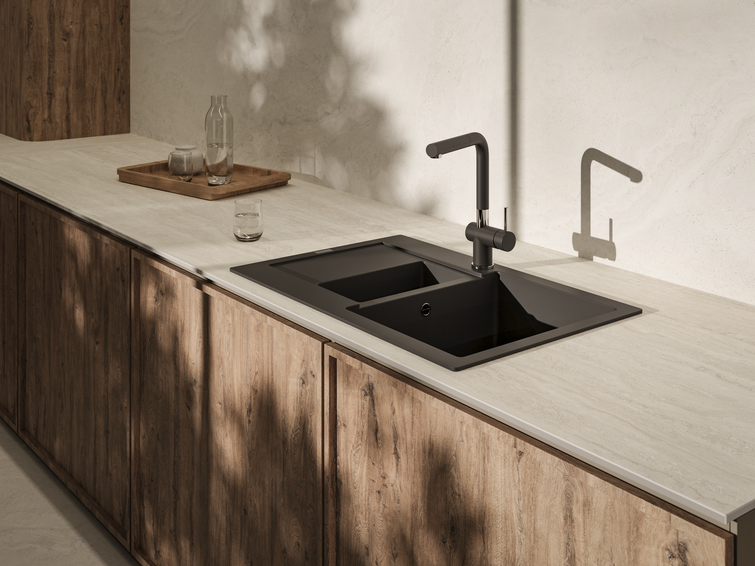 Introducing Travertine Sense. A new stone-effect porcelain tile from Italy.