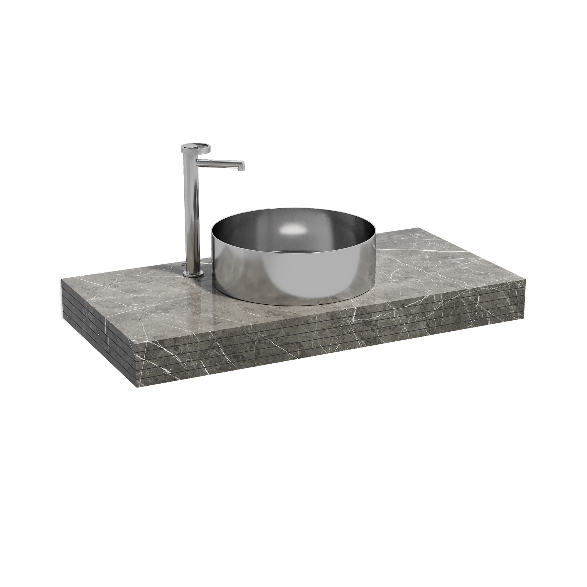 Vanity Top wall-mounted vanity top for vessel basin in porcelain ...
